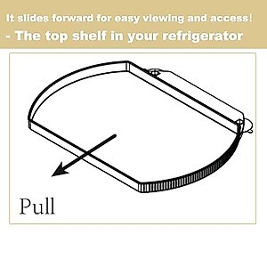 Yatmung Long Square Lazy Susan Turntable for Refrigerator - 16.5 Inch Clear Rectangular Lazy Susan Storage - Cabinet, Countertop, Pantry, Kitchen - Large Fridge Lazy Susan Organizer Rectangle