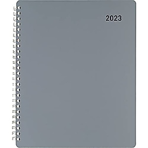 Office Depot® Brand Monthly Planner, 7" x 9", Silver, January To December 2023, OD001730