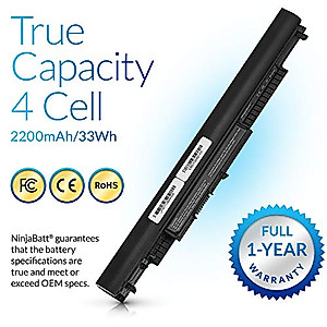 NinjaBatt 807957-001 HP Battery for HS04 HS03 807956-001 807611-421 HSTNN-LB6U Notebook 15-AY039WM TPN-I119 G4/G5 240 245 246 250 256 - High Performance