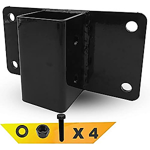 Bolt on Receiver Hitch for Tractor Bucket 2 Inch Receiver with 5/8 inch Center Hole Class 3 Maximum Tow Capacity 6,000 lbs Work Well for Tractor Bucket, RV, UTV, Truck, Black