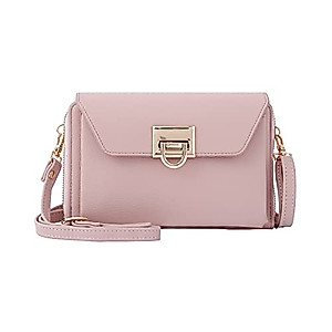 EVVE Small Crossbody Shoulder Bag For Women, Cell Phone Wallet Purse with Multiple Card Slots | Blush