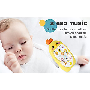 Kids Mobile Phone Toy, Electronic Learning Smartphone Toy, Interactive Educational Cell Phone Toys, with Music Lights Laugh Songs Dialogue, Gift for Baby Toddler Boys and Girls Aged 18months+