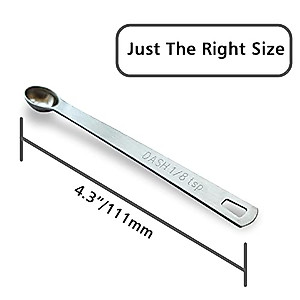 BERYLER 2 PCS 1/8 Teaspoon(1/8 Tsp | 0.625 mL | 0.625 cc | 0.02 oz) Single Measuring Spoon, Small Measuring Spoon Only, Individual Tiny Measuring Spoons, Stainless Mini Measuring Spoons for Cooking