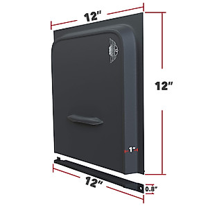 Leisure Coachworks 12" RV Screen Door Slider Panel and Handle/Stop for RV, Trailer, Camper, Motor Home, Cargo Trailer - OEM Replacement (Black)