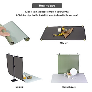Yoocheese Product Photography Backdrops Background: Flat Lay Seamless Paper for Food - Small Tabletop Photo Shoot Props for Jewelry (22x34in Color)