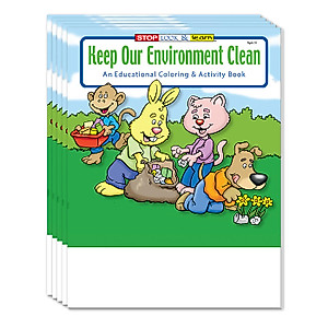 ZOCO - Keep Our Environment Clean - Kids Coloring Books (25 Bulk Pack, Without Crayons) - Conservation, Recycling - Earth Day Supplies - Educational Activities for Kids