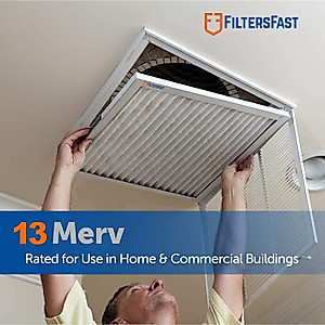 Filters Fast 20x24x1 Air Filter Merv 13, 1" AC Furnace Air Filters, Made in the USA, Actual Size: 19.75" x 23.75" x 0.75”, 6 Pack