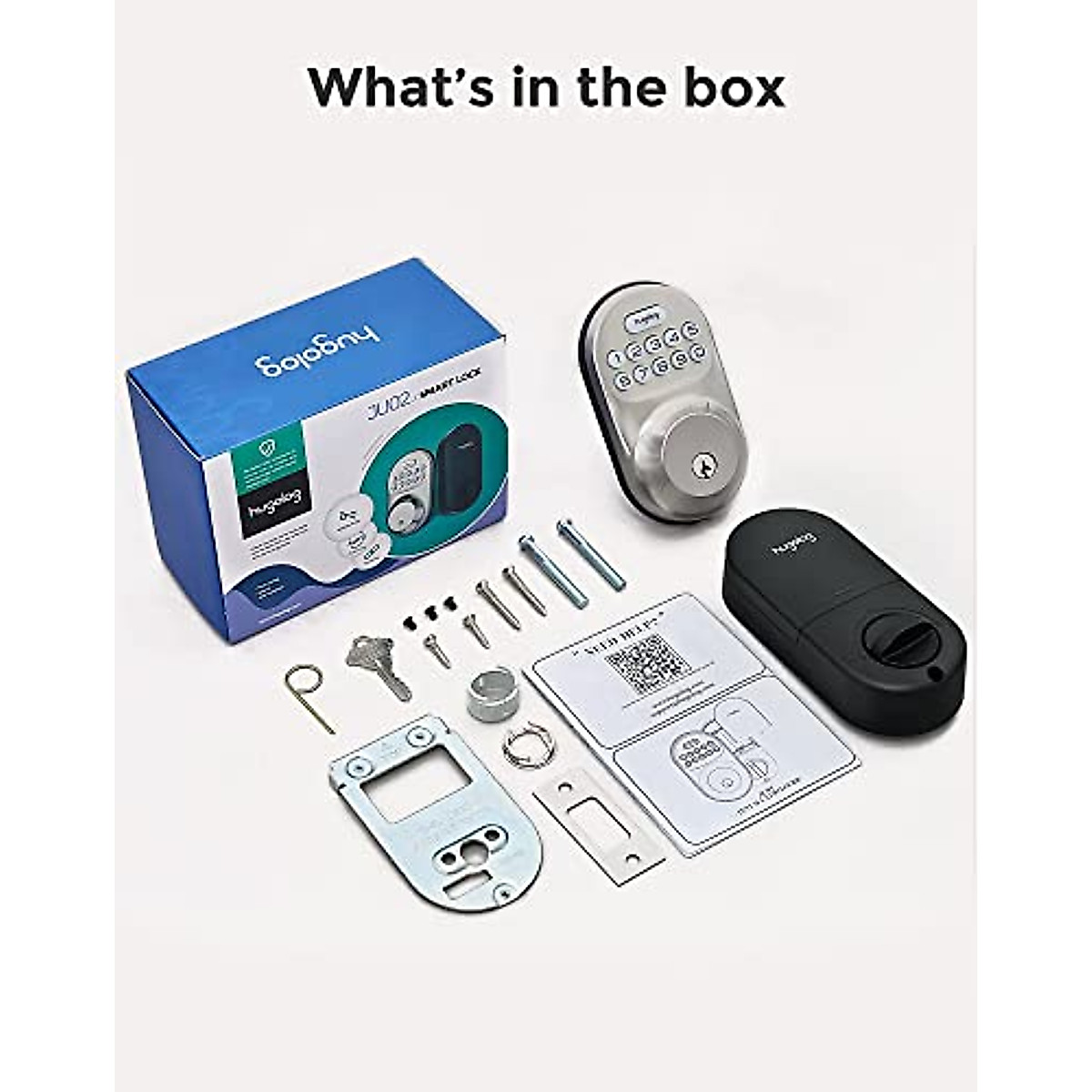 Hugolog Keyless Entry Door Lock with Keypad,Deadbolt Lock Electronic, Motorized Auto-Locking Easy Easy Installation High Security Material for Metal Home & Office