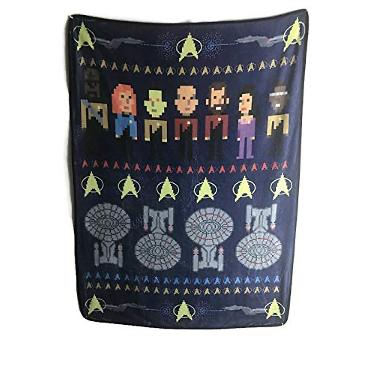 Surreal Entertainment Star Trek The Next Generation Fleece Softest Throw Blanket| Measures 60 x 45 Inches