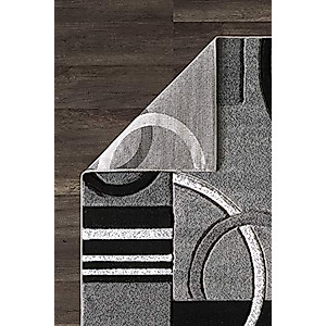 GLORY RUGS Area Rug Modern 8x10 Grey Soft Hand Carved Contemporary Floor Carpet with Premium Fluffy Texture for Indoor Living Dining Room and Bedroom Area