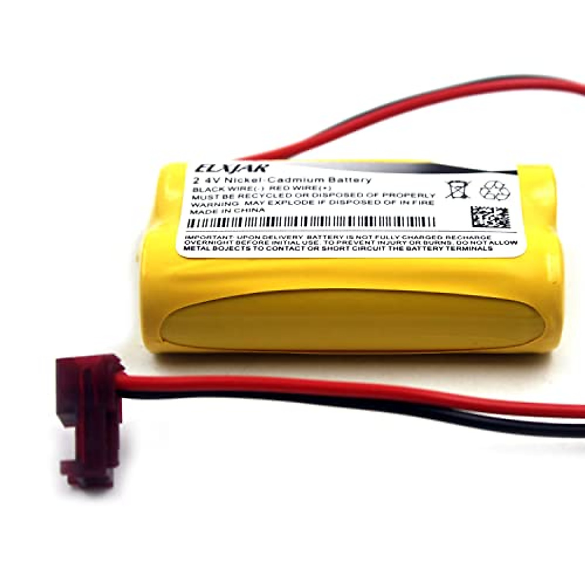 elxjar (5-Pack) 2.4V 1200mAh AA Ni-CD Battery Pack Replacement for Lithonia ELB2P401N ELB 2P401N ELB0310 ELB 0310, Powercell PCHA4/5-2-SR-LC, OSA098 NIC1158 Exit Sign Emergency Light