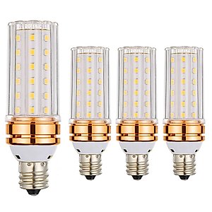 EKSAVE E17 LED 10W Light Bulb,80-100W Equivalent,Intermediate Base,Not Dimmable 6000K White 1000LM for Home Lighting, Ceiling Fan(Pack of 4)
