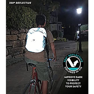 VIEM Reflective Backpack for Men and Women, Sport and Casual for Everyday Use, Travel Backpack, Foldable, Motorcycle Safety