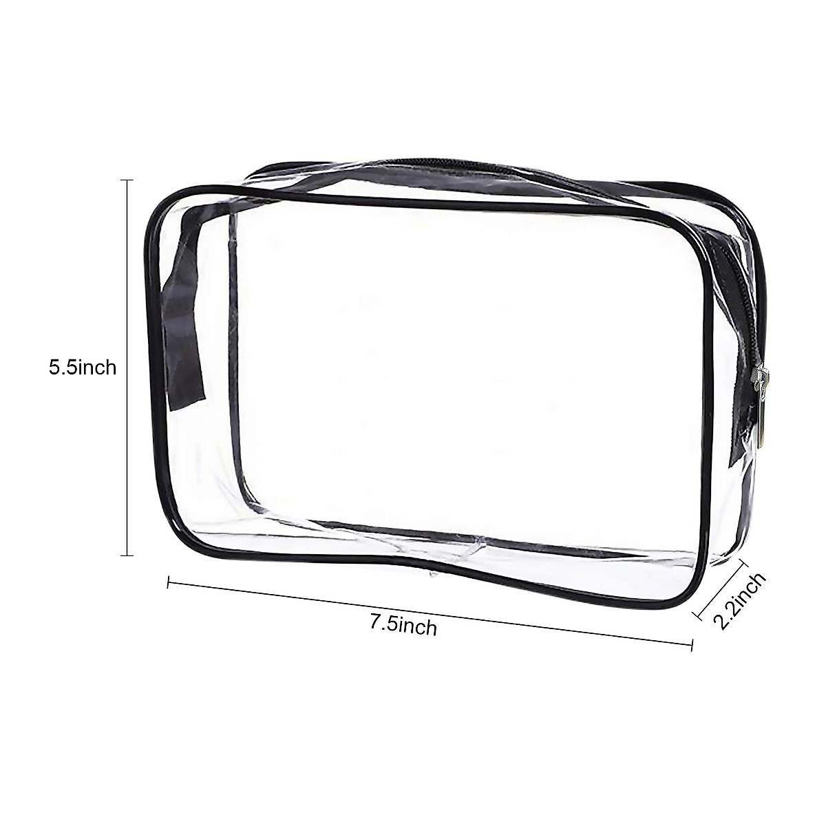 Cosywell Clear Toiletry Bag Quart Size Bag Travel Makeup Cosmetic Bag PVC Toiletries Cosmetic Pouch for Women Men 3PCS (S)