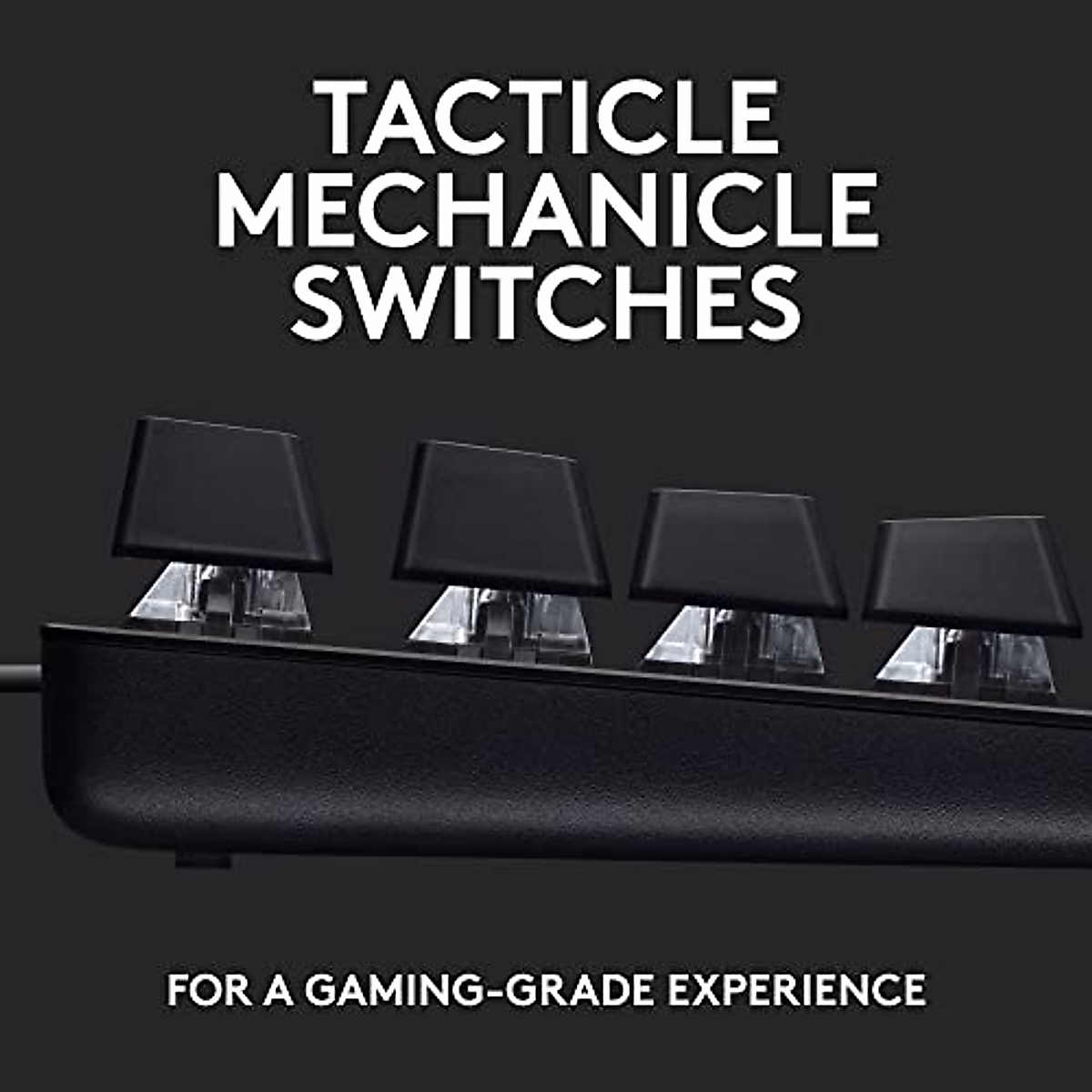 Logitech G413 TKL SE Mechanical Gaming Keyboard - Compact Backlit Keyboard with Tactile Mechanical Switches, Anti-Ghosting, Compatible with Windows, macOS - Black Aluminum