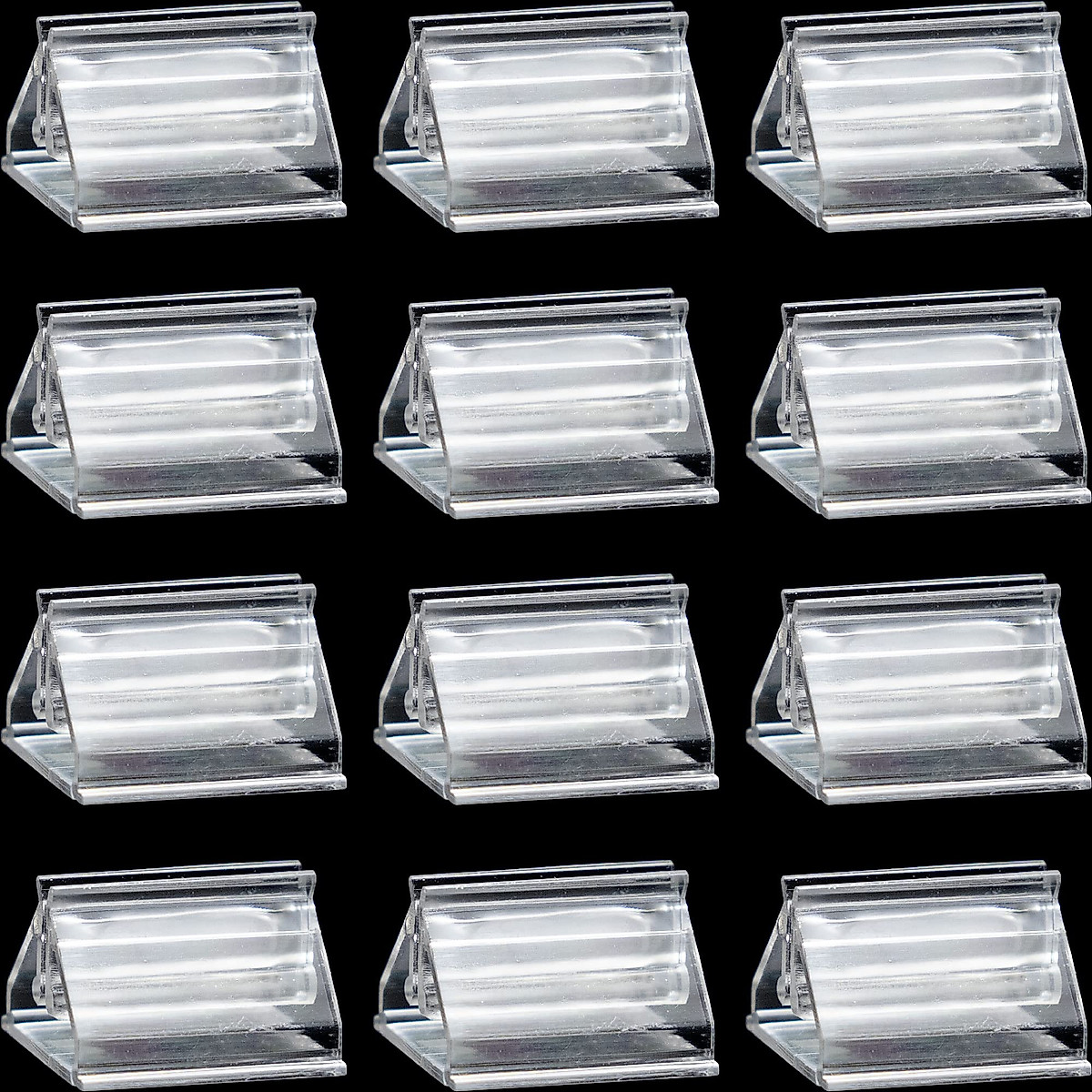 50 Pieces Game Card Stands Plastic Card Holder Clear Small Wedding Table Place Card Stand for Board Game Cards Table Signs Memos Pictures Photos DIY Party Favors