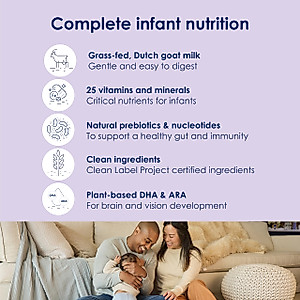 Kabrita Goat Milk Infant Formula - Easy to Digest Baby Formula 0-12 Months - Contains Prebiotics, Iron, DHA, Non-GMO - Gentle on Sensitive Tummies - Formula Supporting Gut Health & Sleep - 28Oz