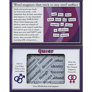 Magnetic Poetry - Queer Kit - Words for Refrigerator - Write Poems and Letters on the Fridge - Made in the USA