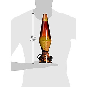 Lamp Lava 2149 14.5-inch, Decal Colormax, Color Max Volcano Base/White Wax/Clear Liquid/Tri-Colored Globe