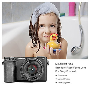 Meike 50mm F1.7 Full Frame Large Aperture Manual Focus Lens Compatible with Sony FE E Mount Mirrorless Cameras A7RIII A7III A7RIV A7IV A7 A9 A7C NEX 3 A9II A7II A6400 A6100 A6300 A6500 A6600 A7SIII