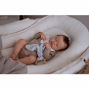 RXDOLL Sleeping Reborn Baby Dolls Realistic Newborn Baby Dolls 20 Inch Baby Doll That Look Real Reborn Baby Boy with Soft Body Hand-Rooted Hair Loulou