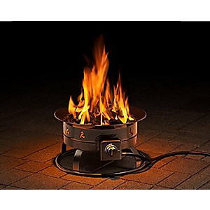 Heininger 5995 58,000 BTU Portable Propane Smokeless Outdoor Gas Fire Pit Black