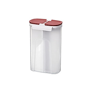 Food Storage Containers Cereal Containers Storage Pieces Clear Silicone Cereal Keeper Container Large Cereal Food Storage Containers With Lids Cookie Jar (Color : Red 1pcs)
