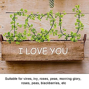 3 Pcs Plants Climbing Holder Rack I Love U Shape Metal Iron Climbing Plant Frame for Vines Ivy Roses
