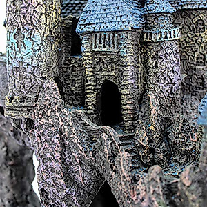 Penn-Plax Age-of-Magic Wizard’s Castle Aquarium Decoration – Safe for Freshwater and Saltwater Fish Tanks – Extra Large – Part A