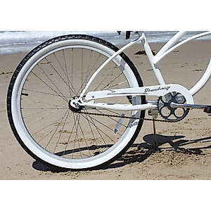 Firmstrong Urban Lady Single Speed Beach Cruiser Bicycle, 24-Inch, White