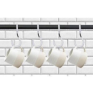 echinff 10 Pack S Hooks for Hanging,Heavy Duty S Shaped Hooks with 2 Extra Protective Covers,Bathroom Hook,Kitchen Hooks,Closet S Hooks for Purse,Jeans,Plants,Pots,Pans,Cups,Towels and Bags