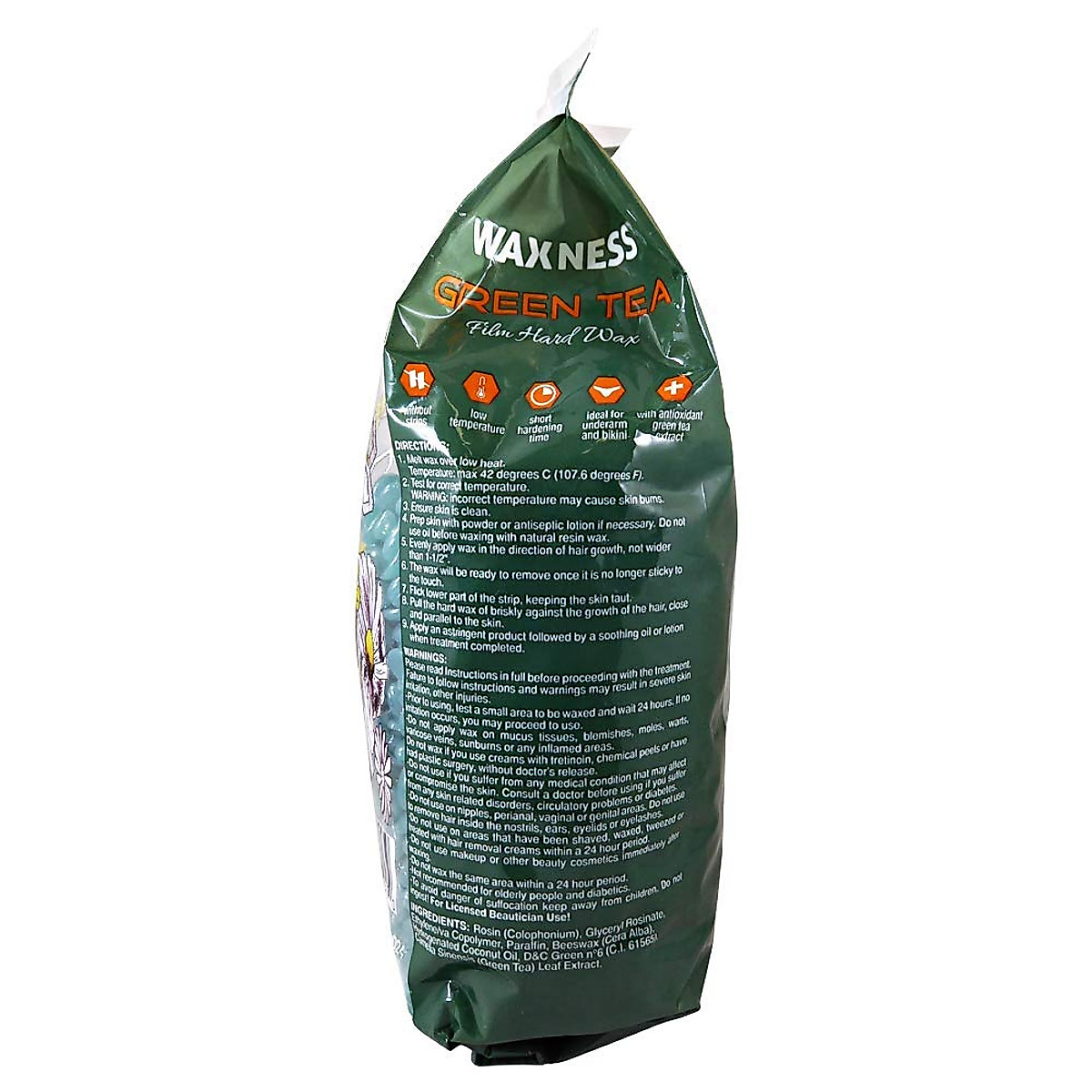 Waxness Wax Necessities Film Hard Wax Beads Green Tea 2.2 Pound