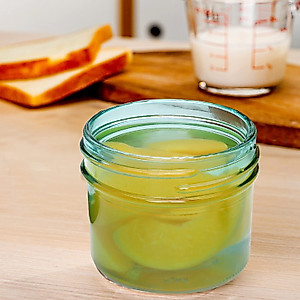 Encheng Glass Jars With Golden Lids 4oz,Small Glass Spice Jars For Herb,Jelly,Jams,Colorful Regular Mouth Manson Jars For Candle Holder,DIY Crafts,40 Pack