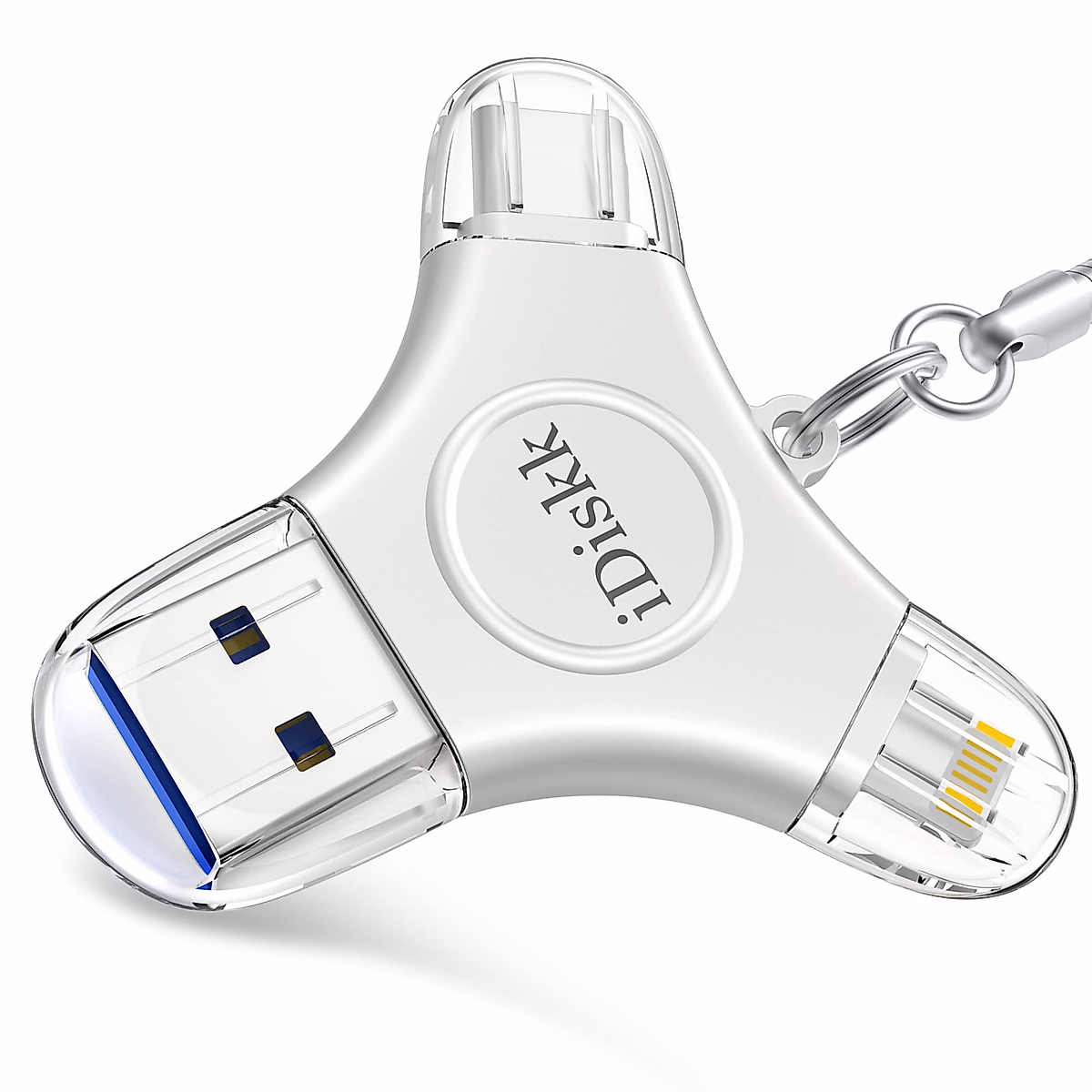 App-le Certified iDiskk 128GB Phone flashdrive iPhone 15 16 Photo Stick USB C iPad Pro Android Samsung for iPhone 15/14/14 PRO/13/13 PRO/12 pro/12 Mini/XR/X, iPhone USB Storage for PC,MacBook
