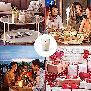 15 Hour Unscented White Votive Candles in Glass, 20 Packs Soy Wax Candles for Wedding Table Home Spa Holidays Party