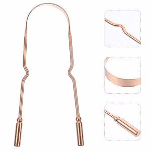 FOMIYES Scraper, Copper Brush with Travel Case, Cleaning Tool Oral Care Tool for Bad Breath