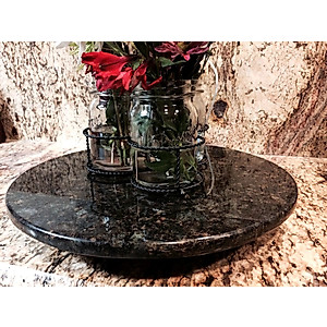 HOIGON 4 Pack 12 Inch Lazy Susan Hardware with Mounting Screws and Cork Spacers, 5/16" Thick 360 Degree Rotating Turntable Bearings, Round Lazy Susan Bearing Hardware Turntable Swivel Plate