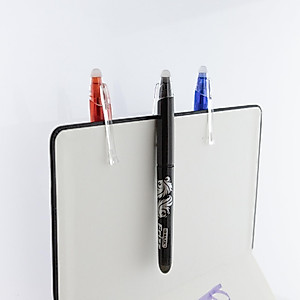 BAZIC Frizz Erasable Gel Pen 0.7mm Black Color, Fine Point Inks Pens Mistake Eraser, Smooth Drawing Writing for Gift Office School, 24-Pack