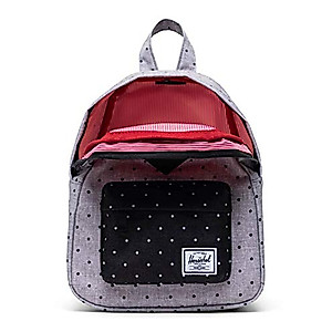 Herschel Heritage Backpack, Polka Dot Crosshatch Grey/Black, Mini 7.0L