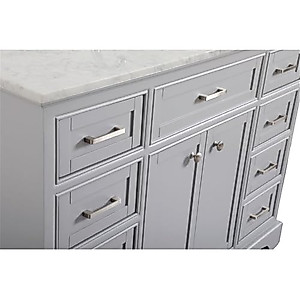 Elegant Kitchen and Bath 48 inch Single Bathroom Vanity Cabinet Set - Light Grey