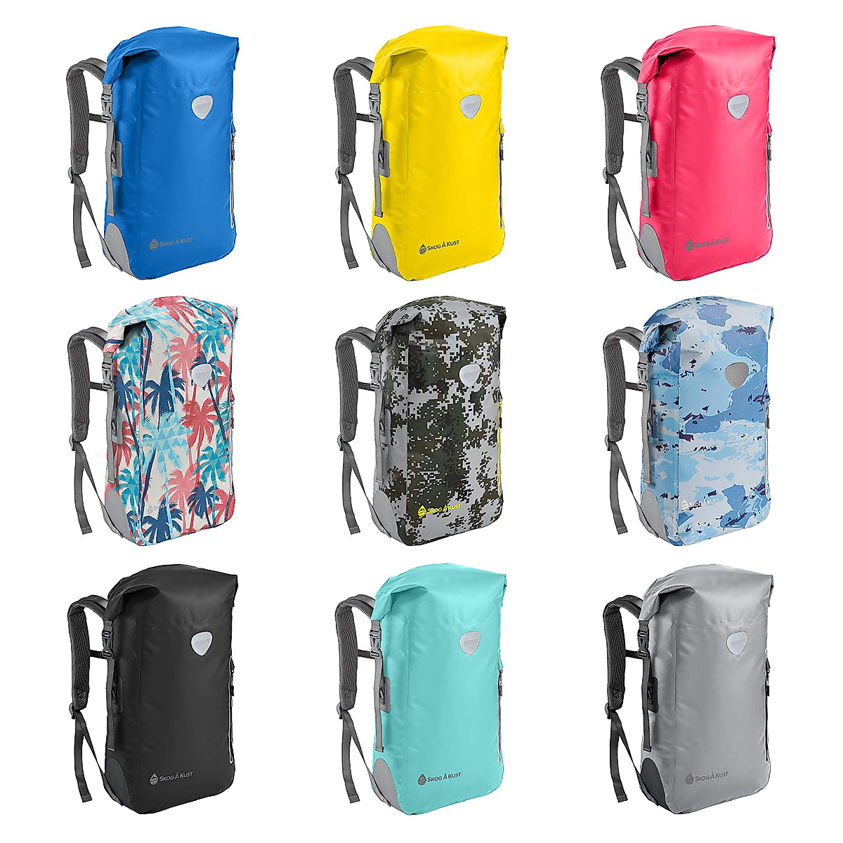 Skog Å Kust BackSak Heavy Duty Waterproof Backpack - Gear Bag for Sports, Travel, & More - 25L Navy Blue