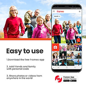 Jazeyeah 15.6 Inch Large Digital Picture Frame, Frameo WiFi Smart Digital Photo Frame with 32GB Storage and 1920 * 1080 IPS FHD Touch Screen, Free Storage - Gift for Friends and Family