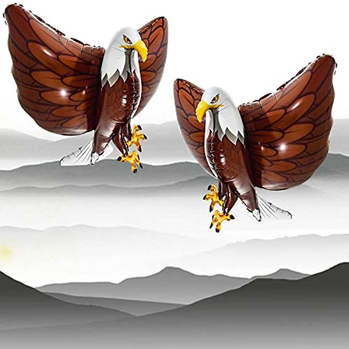 Giant Eagle Foil Balloons for Kids Party Decorations 32"3D Three Dimensional Aluminium Foil Brown Balloon Birthday Party Supplies Cute Baby Shower Decorations Independence Day Supplies 1