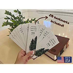 Books of The Bible Christian Bookmark - 20 Pack - Large Print - Made in USA