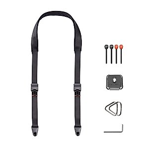 PGYTECH 2.1" Wide Camera Shoulder Strap with Quick Release Plate Wide Camera Neck Straps Long for Photographers Adjustable for DSLR SLR (Night Black)