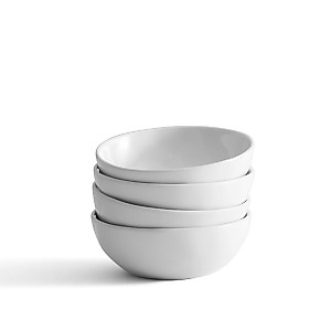 Everyday White by Fitz and Floyd Organic 21 Ounce Soup Cereal Bowls, Set of 4