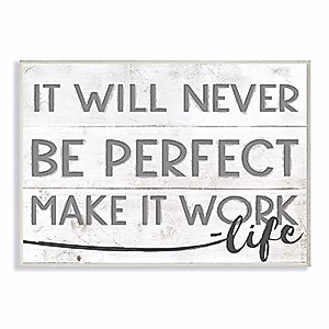 Stupell Industries Make It Work Inspirational Family Word, Design by Artist Daphne Polselli Art, 13x19, Wall Plaque