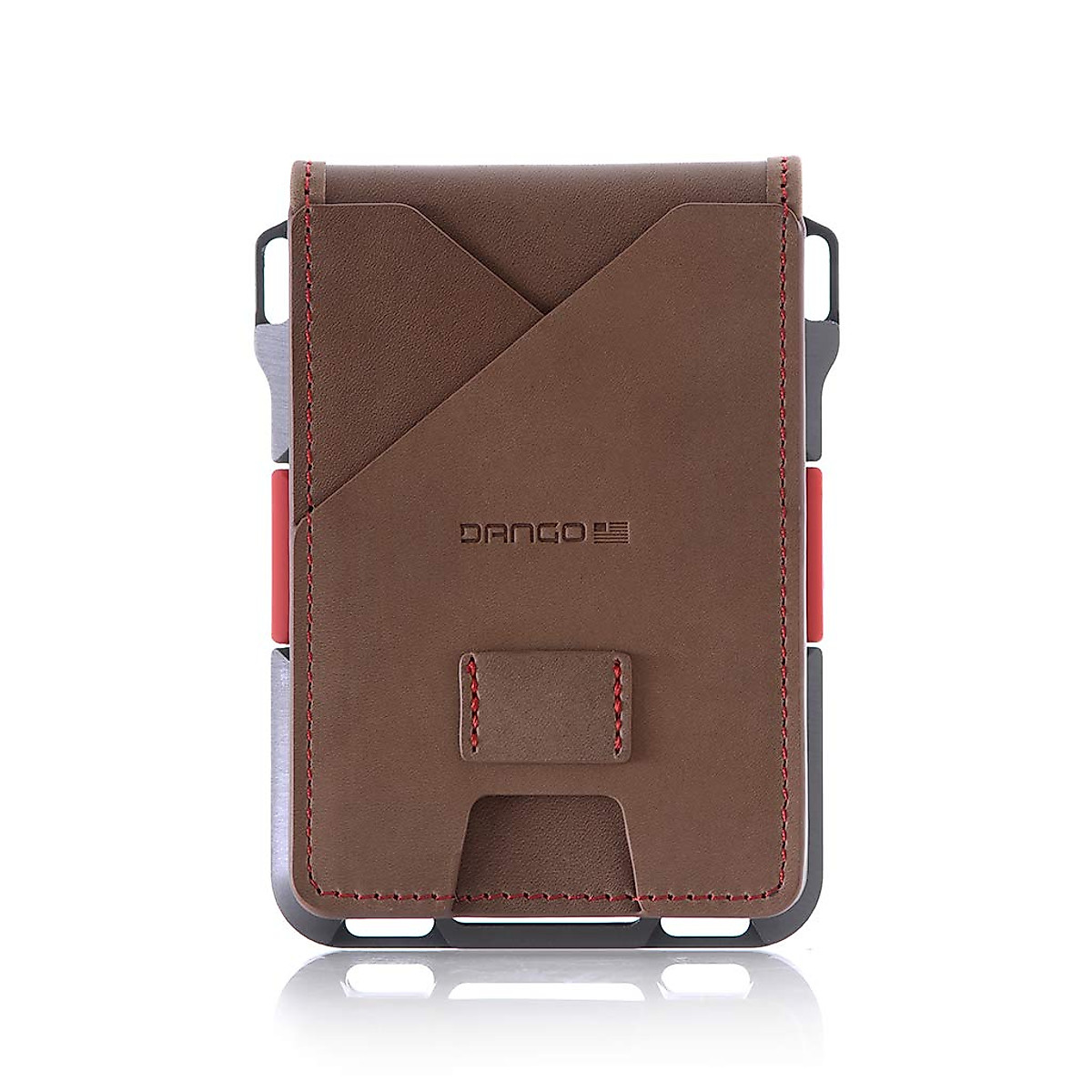 Dango Slim Minimalist Wallet for Men - RFID Blocking - Leather- Bifold, Rawhide/Slate Grey