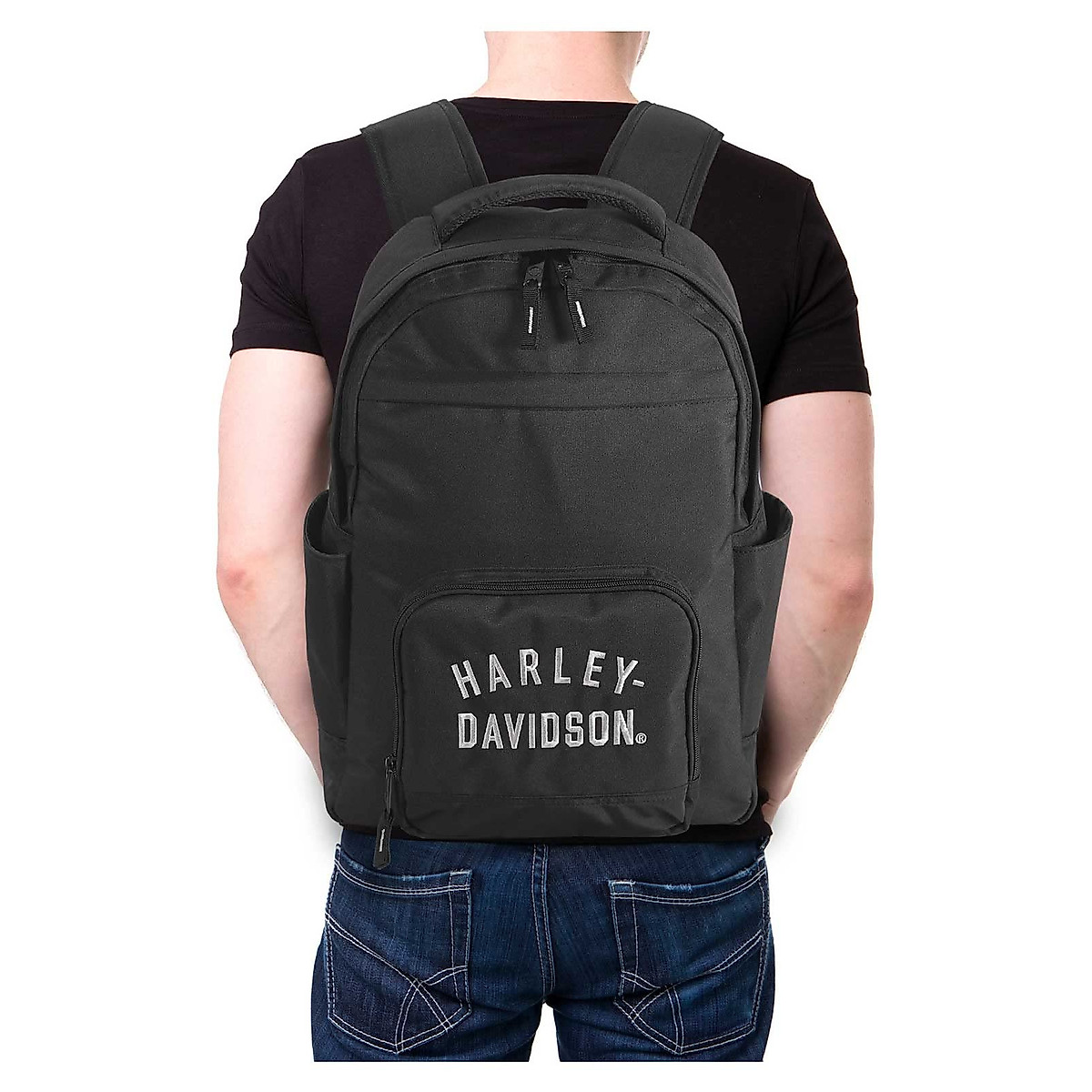 Harley-Davidson Rugged Twill Water-Resistant Polyester Backpack - Black