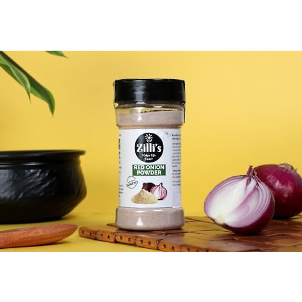 Zilli's Pack of 3 Red Onion Powder for Cooking, Baking, Hair, Spices, and Seasonings - Polvo de cebolla morada - Onion Powder Seasoning Made From Real Onions - Vegan, Gluten-free, No Preservatives, store in refrigerator (Total - 10.56oz)